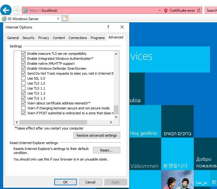 TLS1.3 in Windows? - Jans Cloud